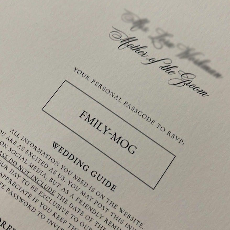 RSVP Card Personalization - Ink Scribbler