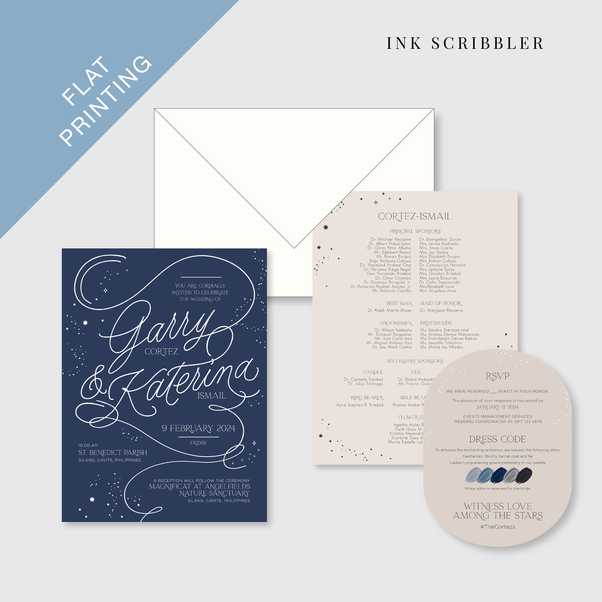 Starry Night / Flat Printing - Ink Scribbler