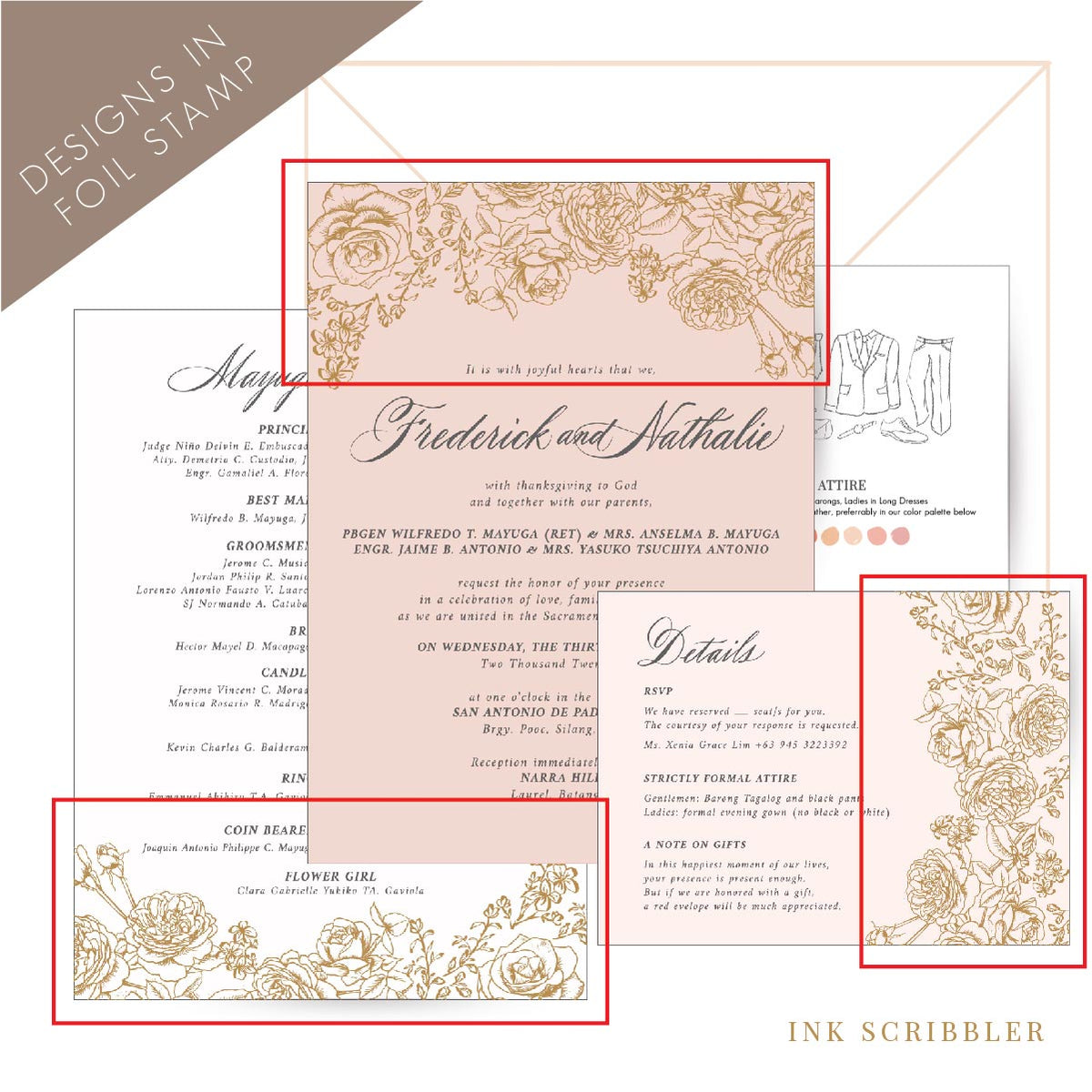 Rosa / Template Stamping - Ink Scribbler