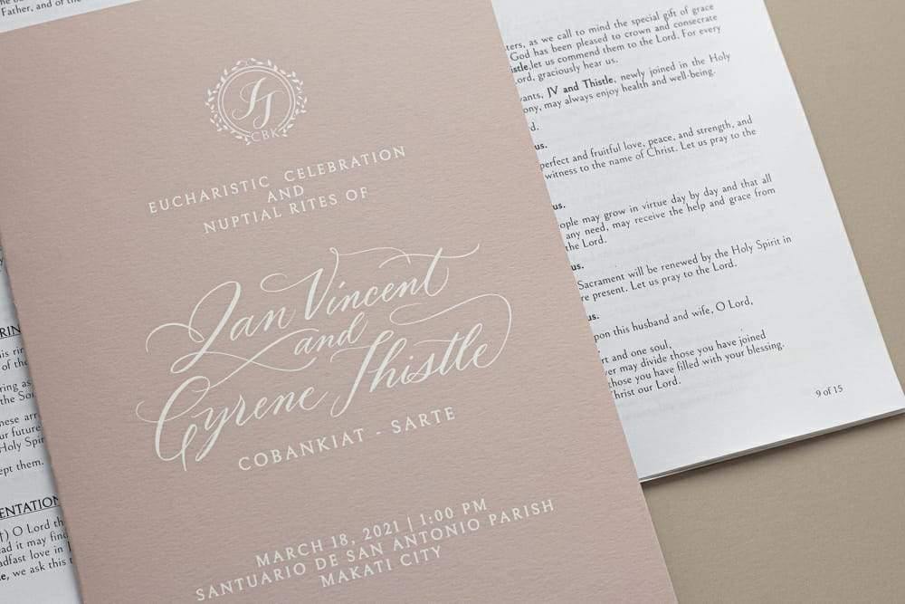 Wedding Missalettes - Ink Scribbler